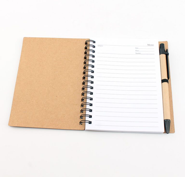 Promotional A6 Eco Kraft Paper Notebook - with Logo Printing