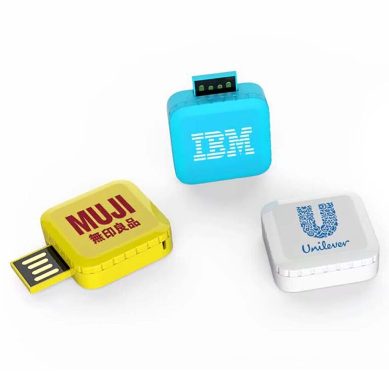 Square Rotating USB Flash Drive (U33B) | Customize Logo Printing